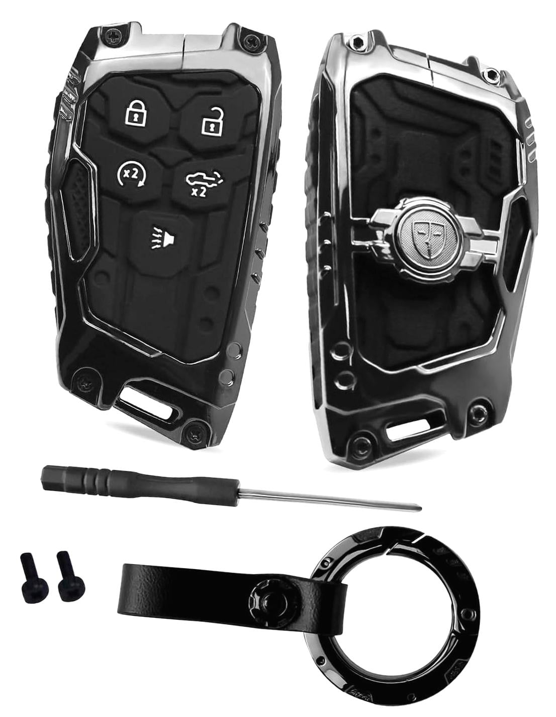 Wellsay Key Fob Cover Fit for Chevy Silverado 1500 2022-2024 Silverado ...