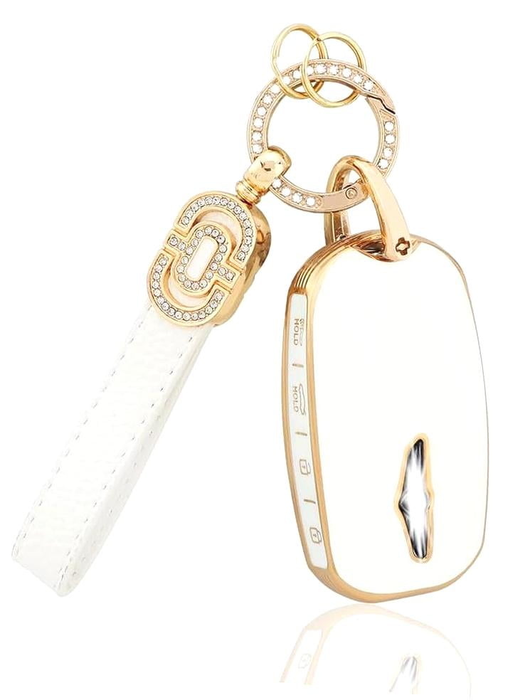 Wellsay Key Fob Cover for 2023 Genesis GV60 G90 8-Button Remote, 2024 ...