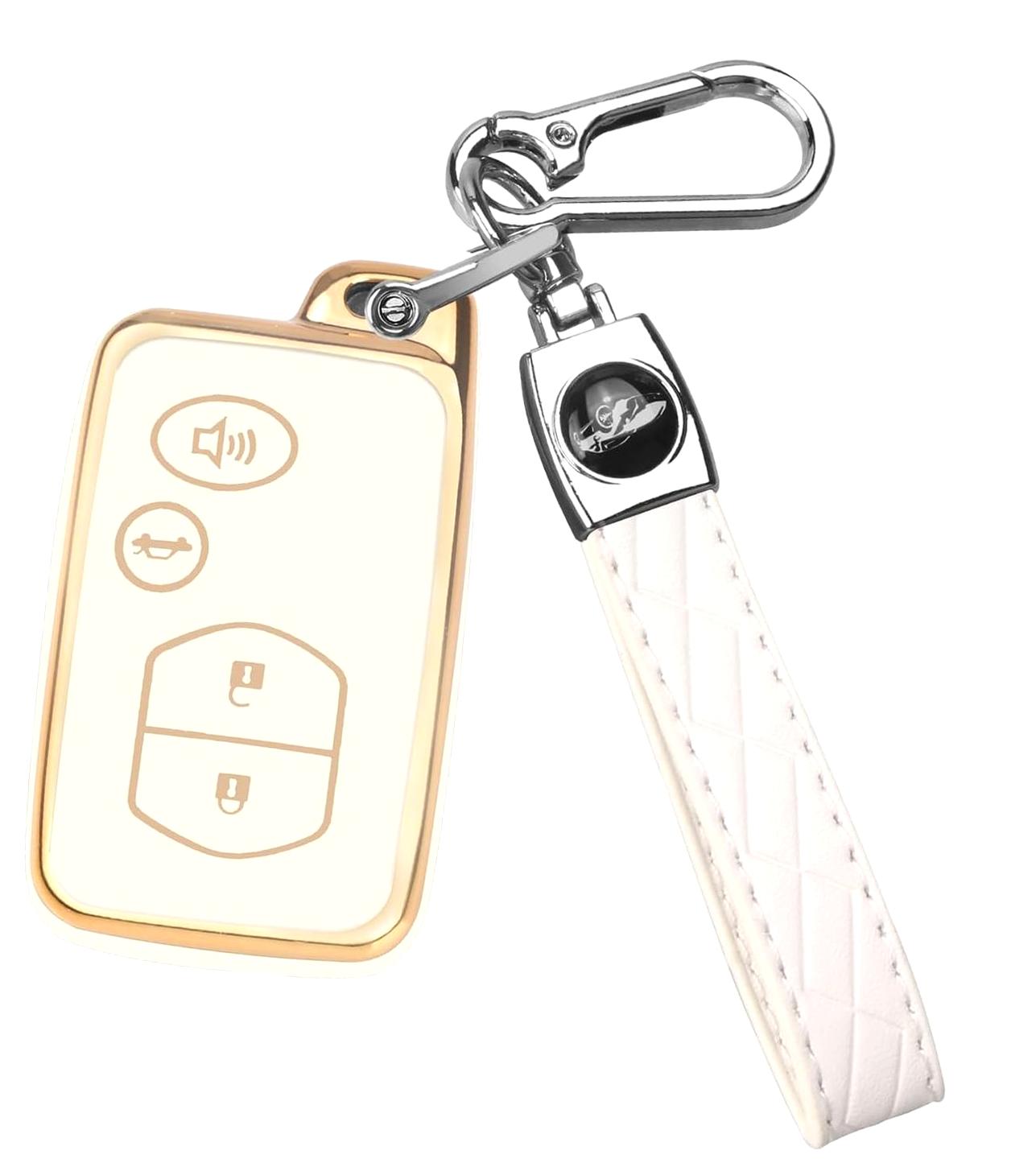 Wellsay Key Fob Cover with Keychain, Protective Car Key Case for Camry ...