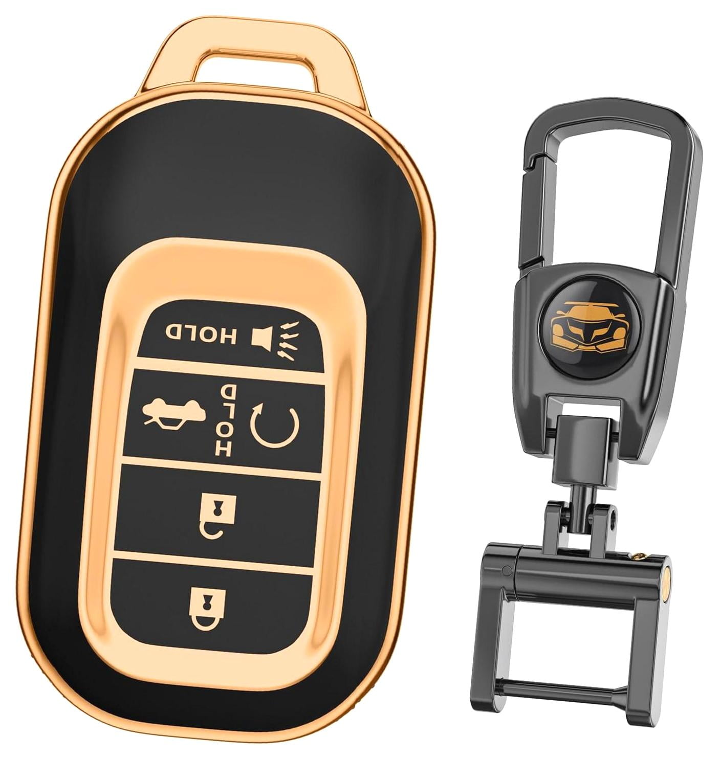 Wellsay Key Fob Cover with Keychain. Screwless Installation for 2022-2025 Accord -V CR-V ...