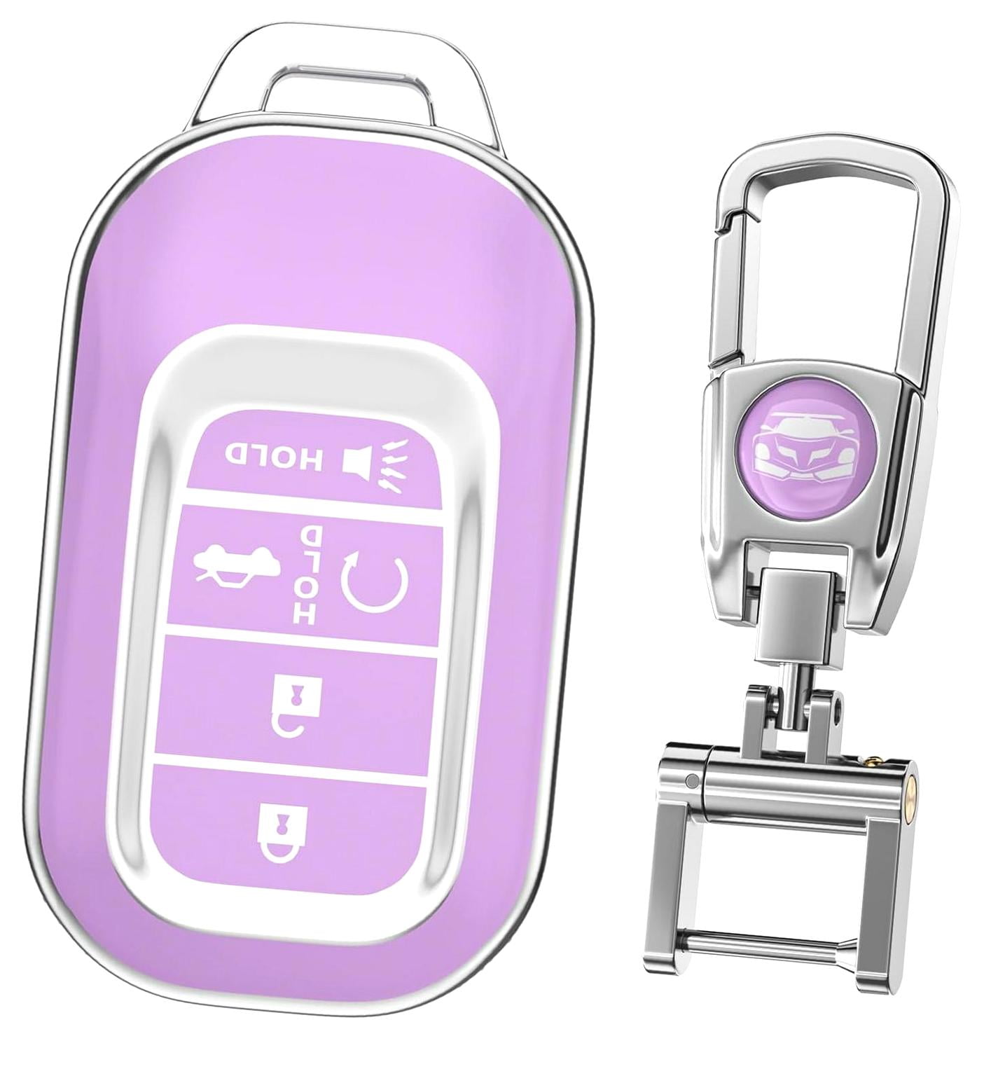 Wellsay Key Fob Cover with Keychain. Screwless Installation for 2022-2025 Accord -V CR-V ...