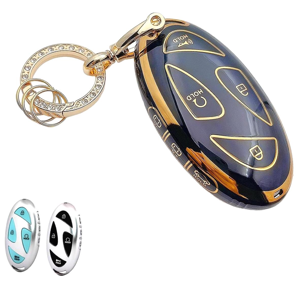 Wellsay Key Fob Cover with Keychain, Soft TPU Protective Case for 2024 ...