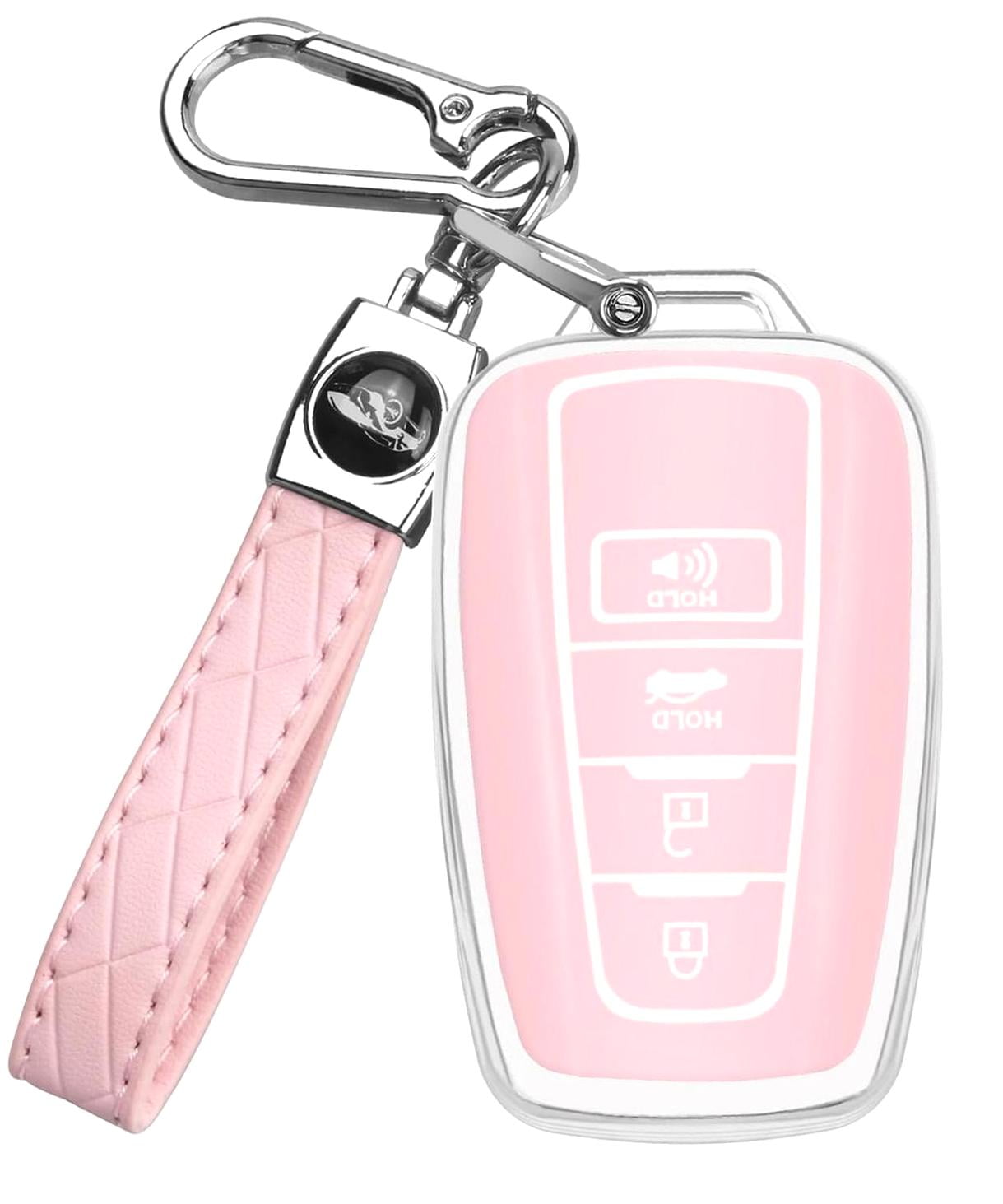 Wellsay Key Fob Cover with Keychain TPU for 2018-2022 Camry RAV4 C ...