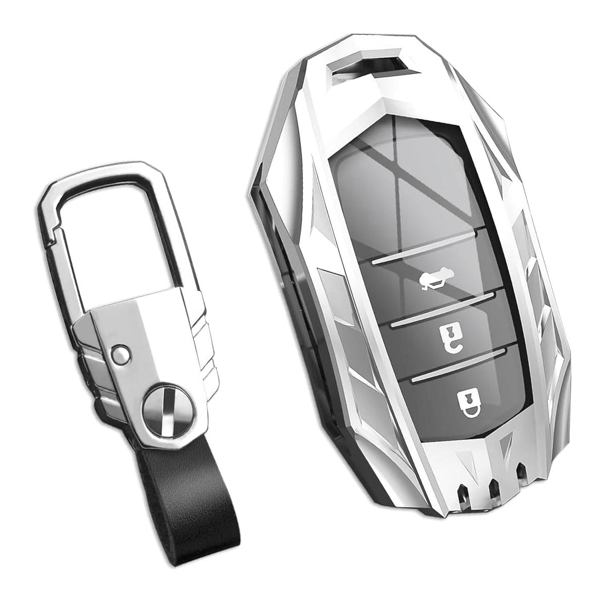 Wellsay Key Fob Cover with Keychain, Zinc Alloy Protective Case for ...