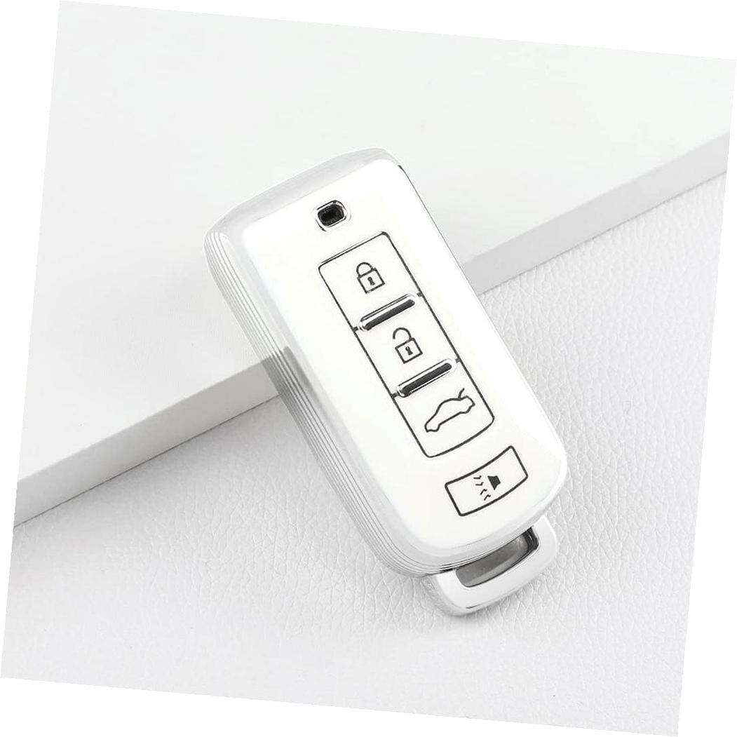 Wellsay Key Fob Cover with Outlander Lancer Mirage Vehicle Remote Shell ...