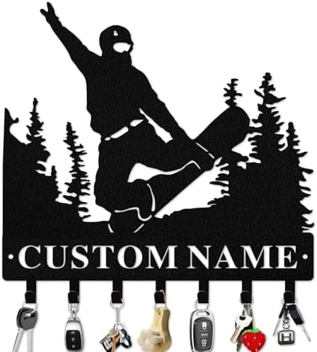 Wellsay Key Holder Wall Mount - Metal Key Rack with Hooks, Car Design ...