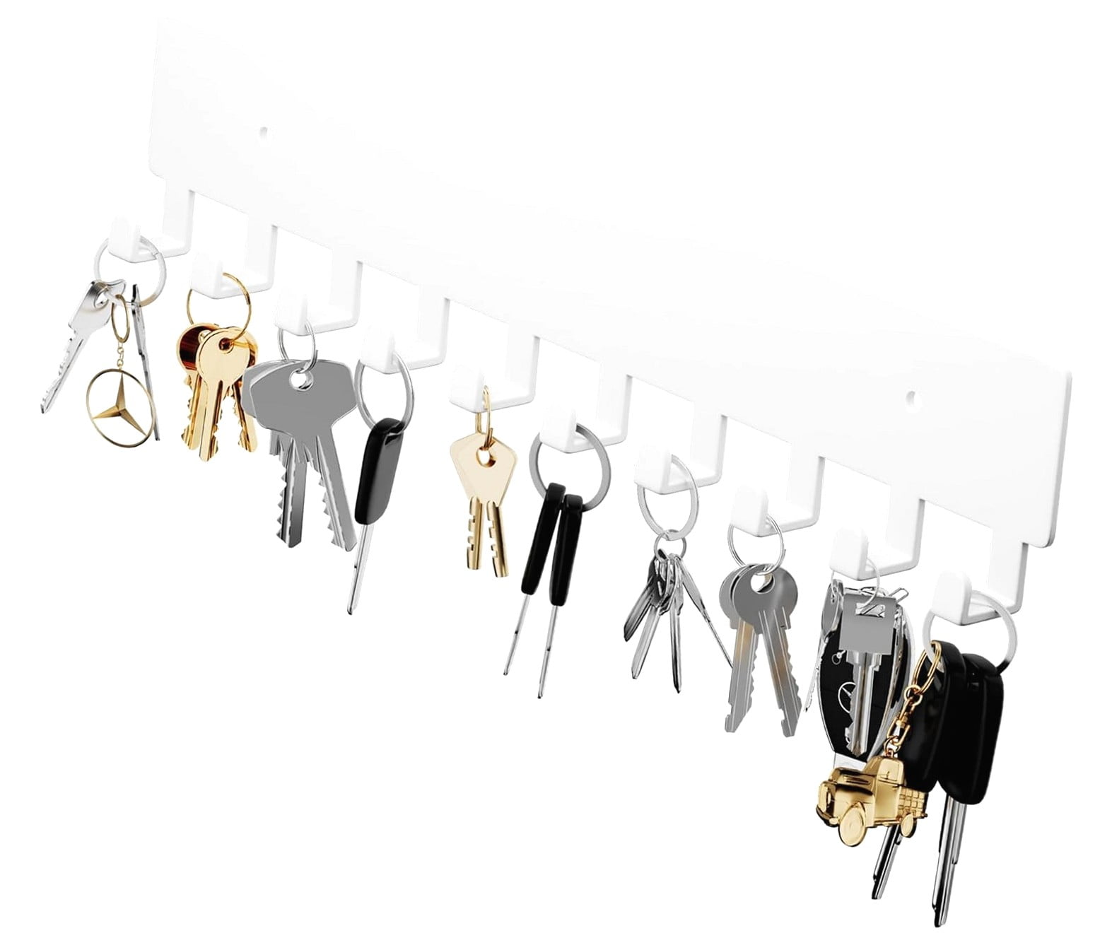 Wellsay Key Holder for Wall, with 10 , Wall Mounted Key Holder for ...