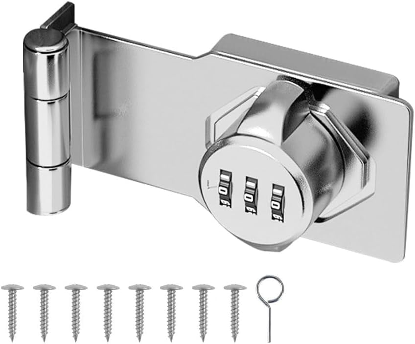 Wellsay Keyless Cabinet Lock,4.5 Inch 3 Digit Password Lock Mechanical ...