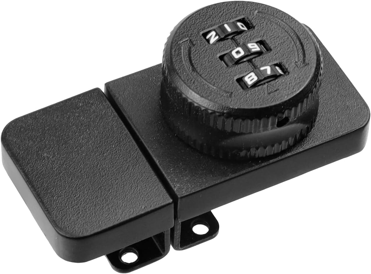 Wellsay Keyless Display Cabinet Lock Black Glass Single Door Lock 3 ...