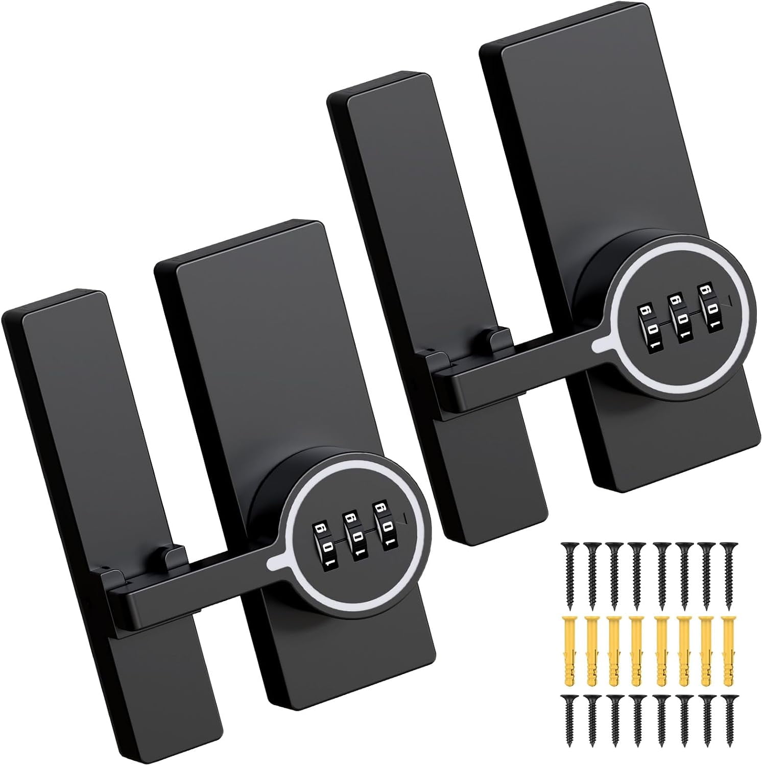 Wellsay Keyless Password Barn Door Lock, 180 D Adhesive Cabinet Lock ...