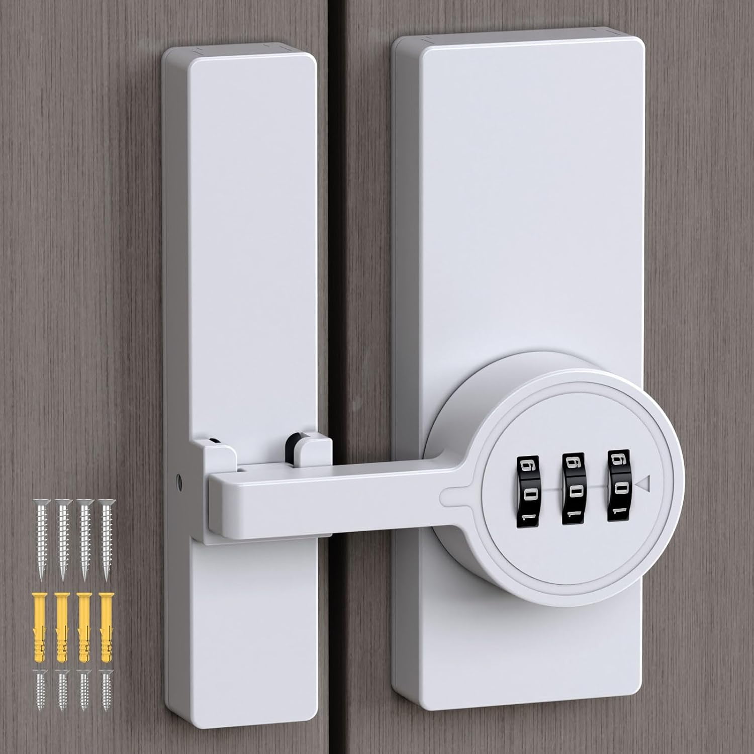 Wellsay Keyless Password Barn Door Lock, 180 D Adhesive Cabinet Lock ...