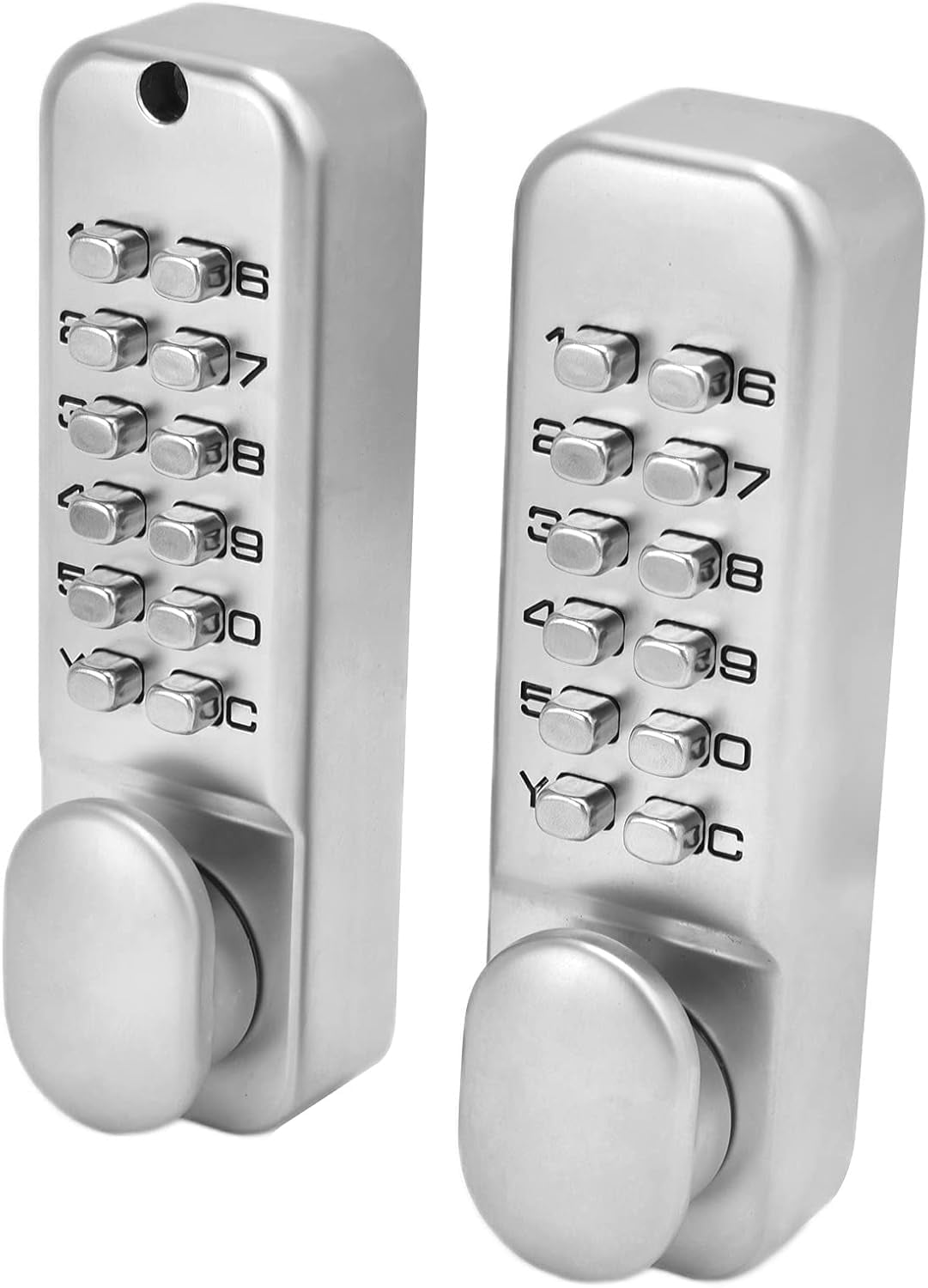 Wellsay Keypad Door Lock with Handle, Keypad Lock Zinc Alloy Mechanical ...