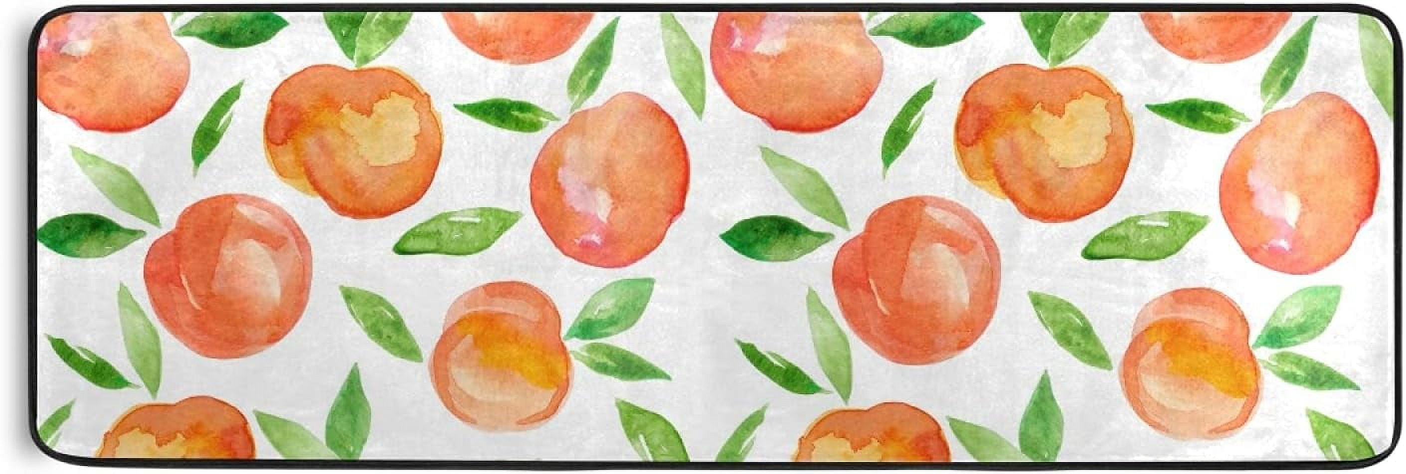 Wellsay Kitchen Rugs and Mats Non-Skid Washable Runner Rugs Watercolor ...