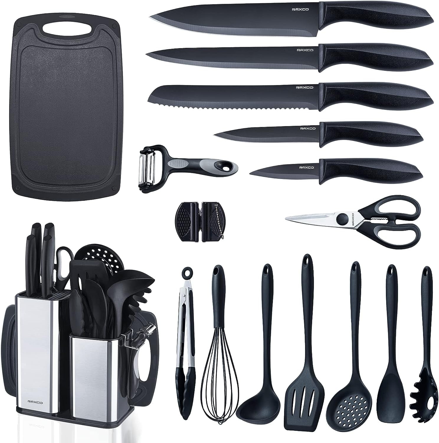 Wellsay Kitchen Utensils Set For Cooking-7 Cooking Utensils,5 Kitchen ...