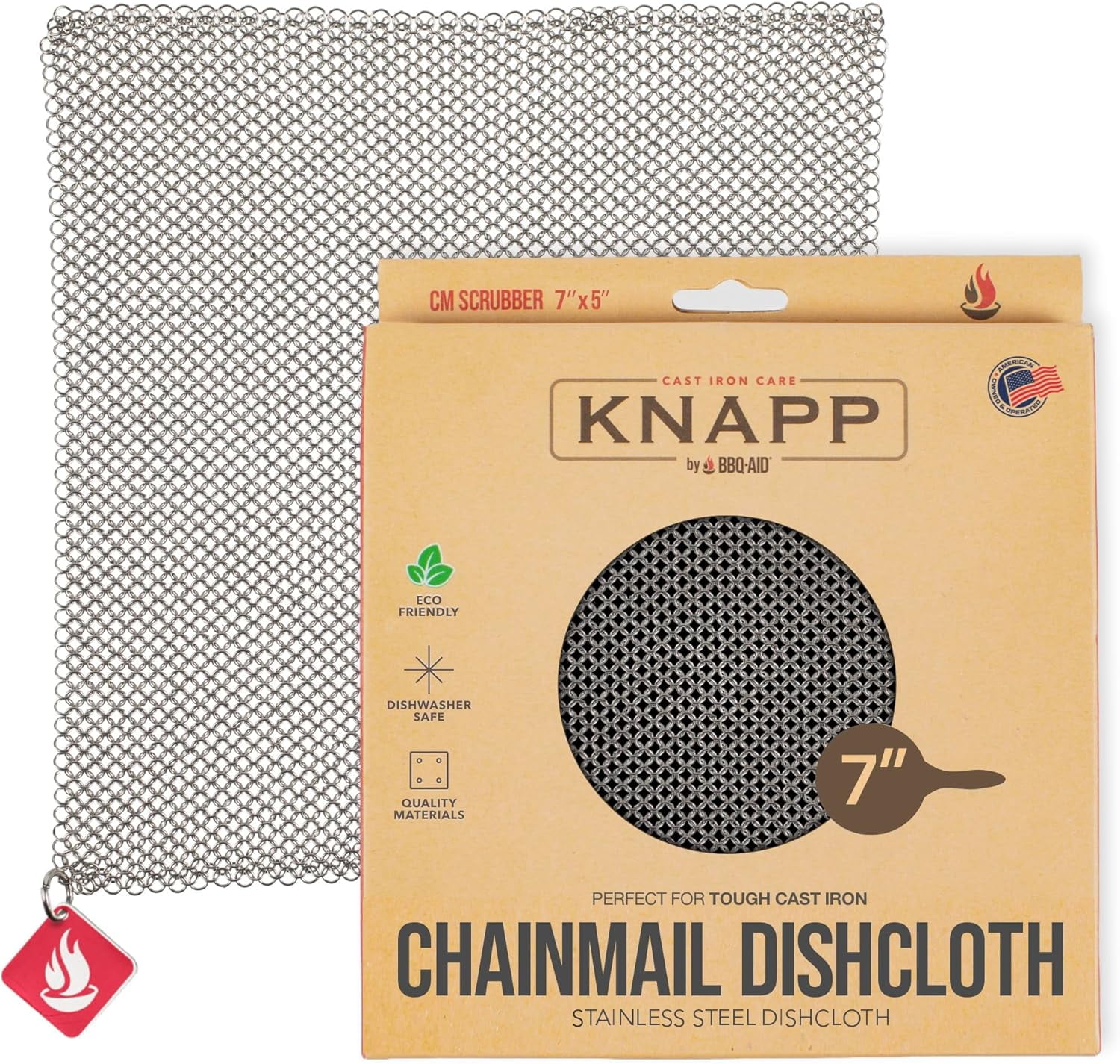 Wellsay Knapp Made Chainmail Dishcloth 7”x5” - Replace Your Dirty ...