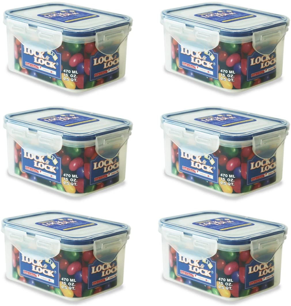 Wellsay LOCK & LOCK Rectangular Water Tight Food Container (15 oz ...