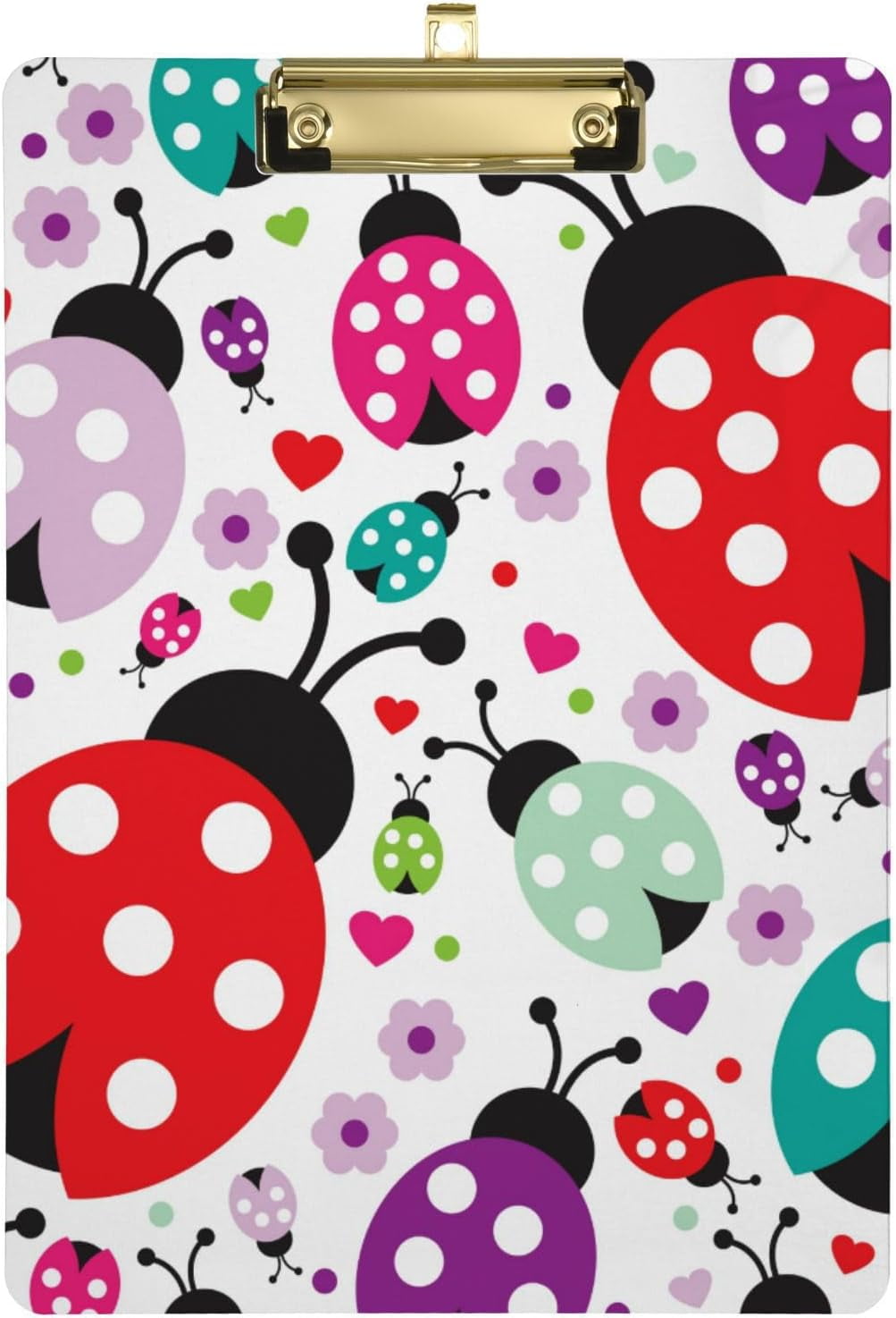Wellsay Ladybug Clipboards Acrylic A4 Letter Size Clipboards with Metal ...