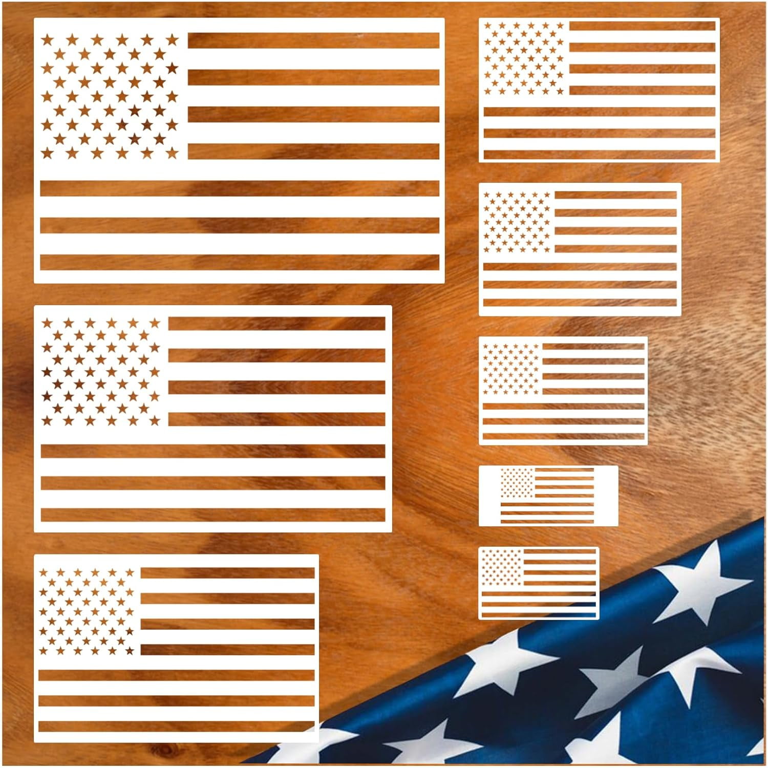 Wellsay Large American Flag Stencil Star Stencils for Painting 50 Stars ...