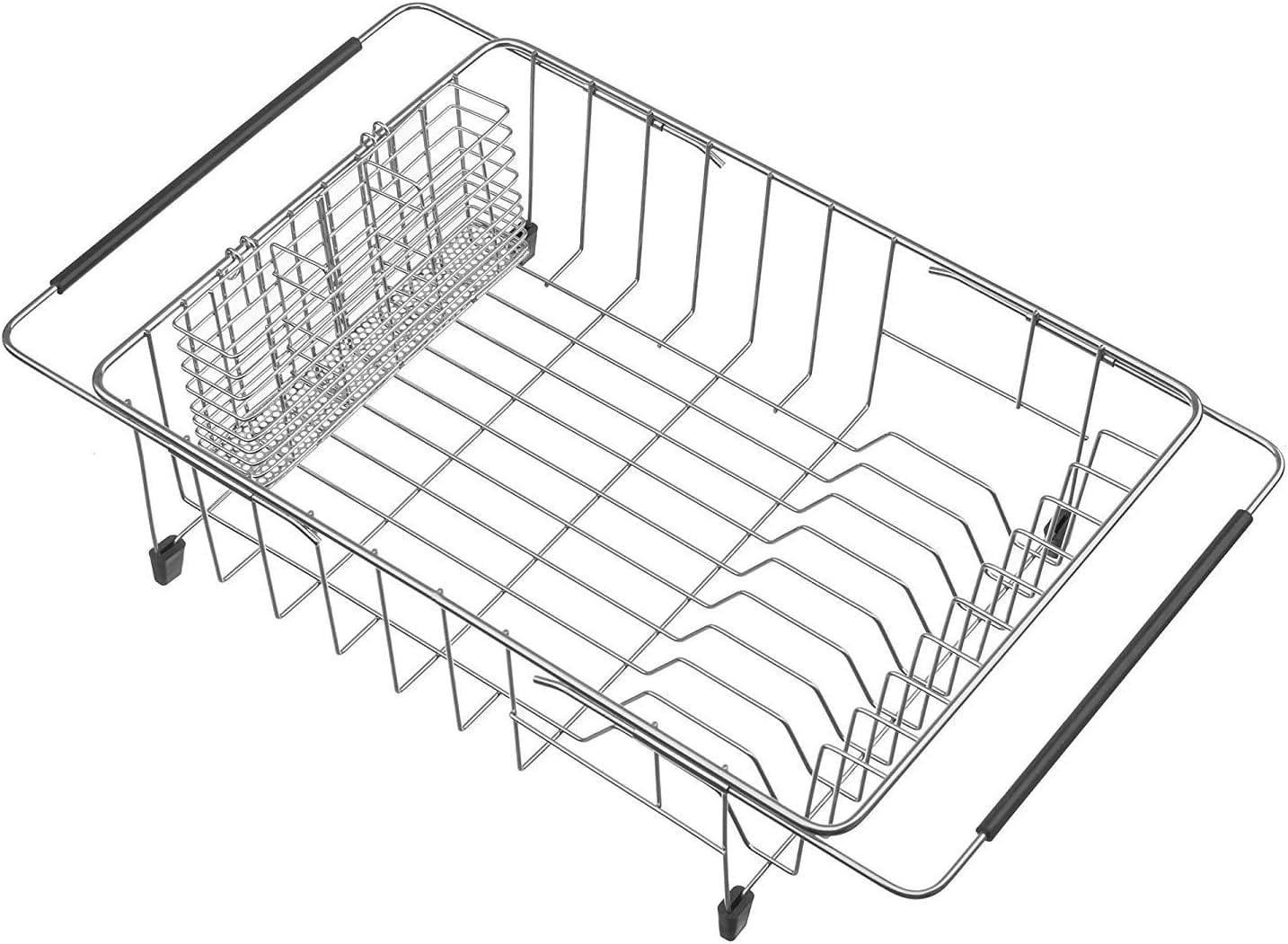Wellsay Large Expandable Dish Drying Rack Dish Rack Drainer with ...
