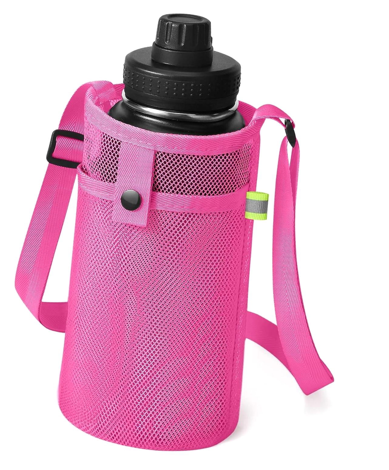 Wellsay Large Mesh Water Bottle Sling with Strap, Holder Featuring ...