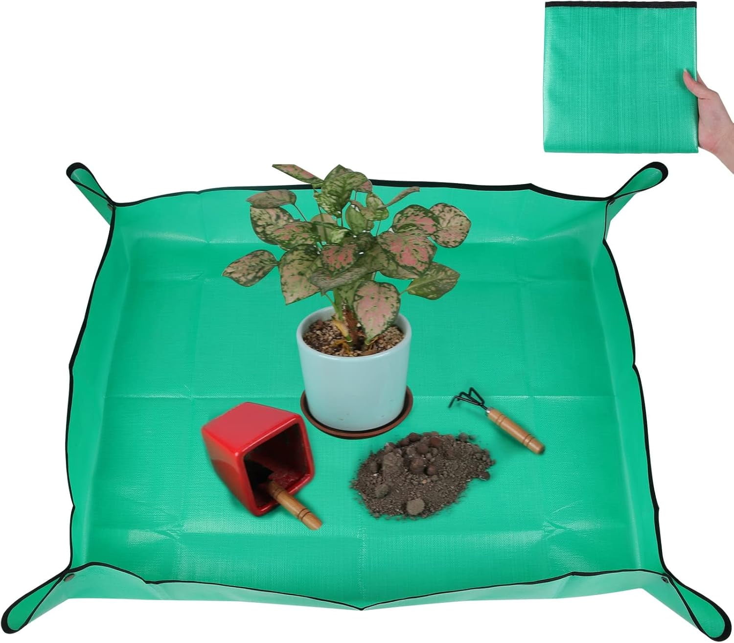 Wellsay Large Plant Repotting Mat, Waterof Repotting Tray for Indoor ...