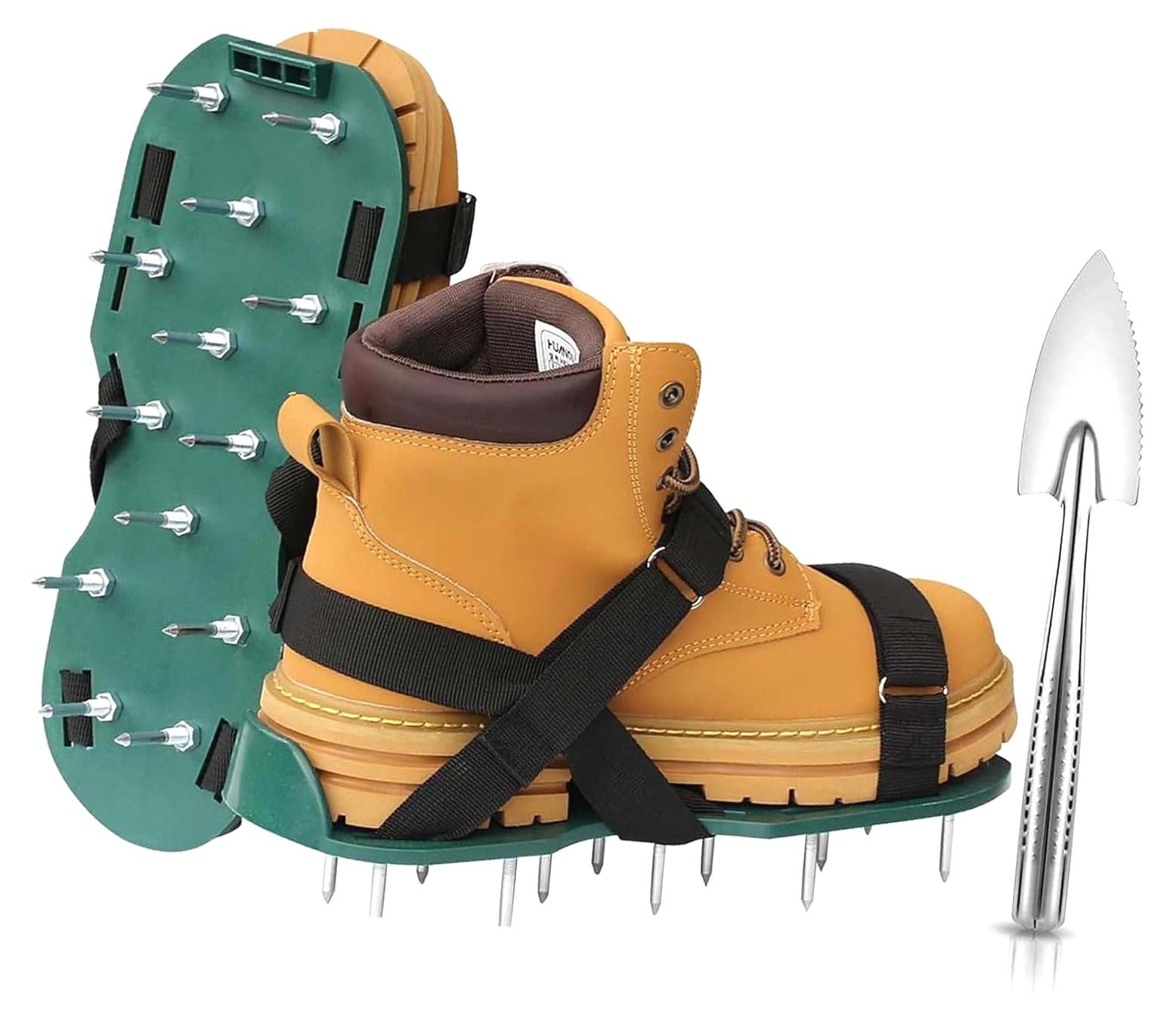 Wellsay Lawn Aerator Shoes for Grass with Hook & Loop Straps, Free ...