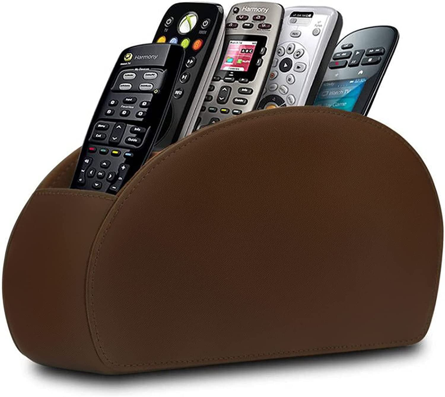 Wellsay Leather Remote Control Holder TV Remote Caddy Store Box ...