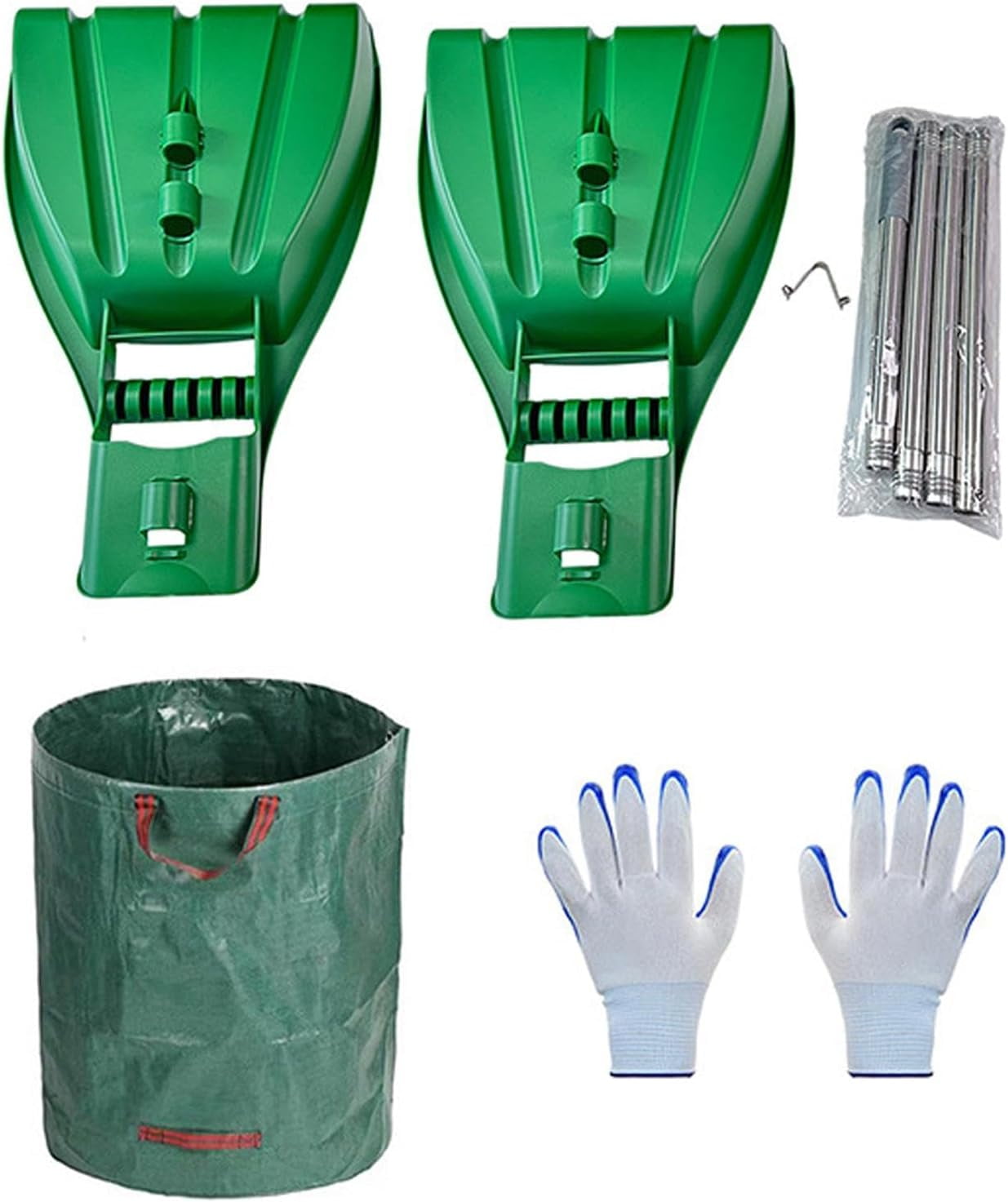 Wellsay Leaves Claws Hand Rake Scoops, Leaves Scoops with Garden Bag ...
