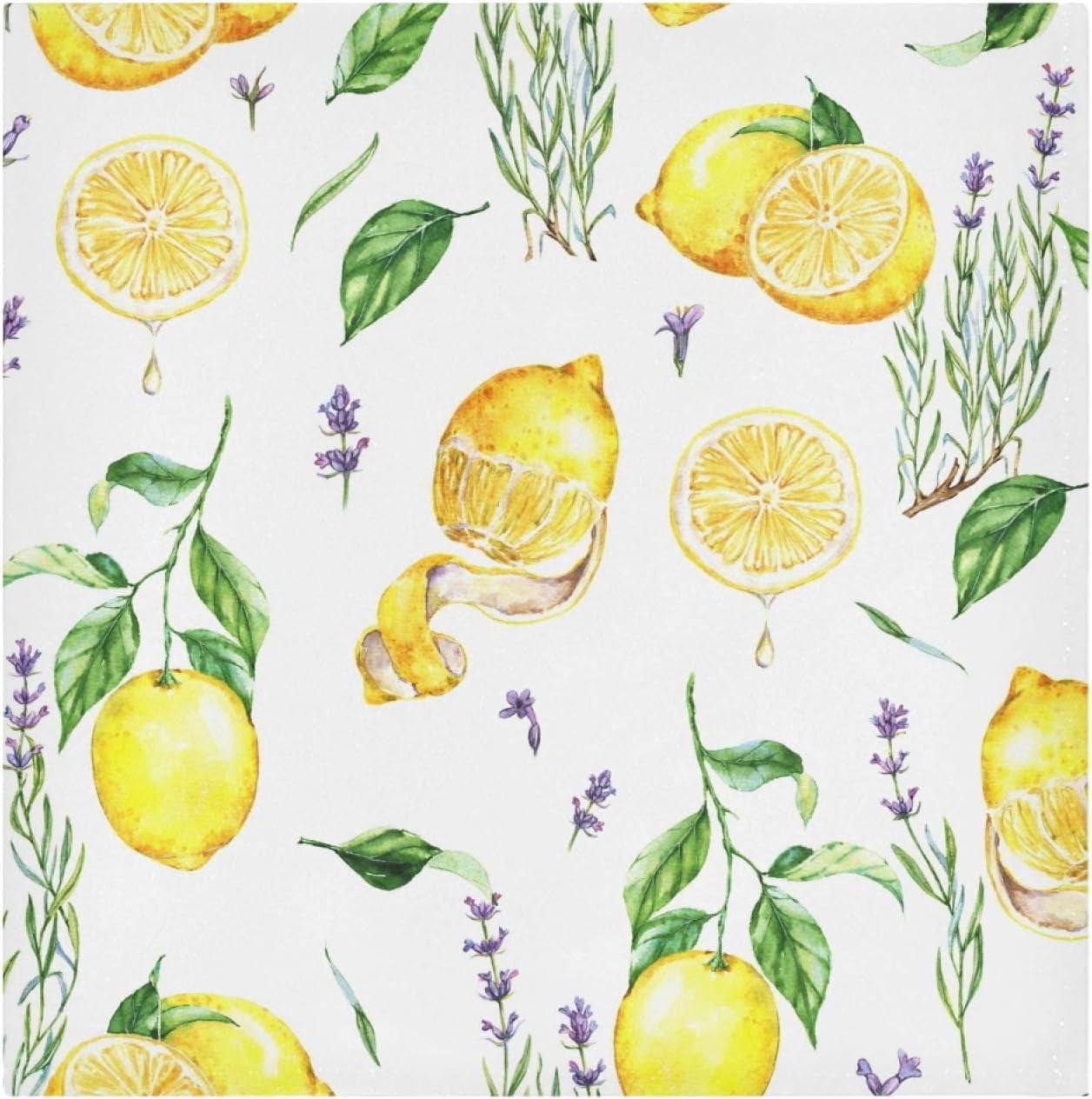 Wellsay Lemon Lavender Cloth Dinner Napkins Everyday Use 20" × 20" Home Decor 4 Pack - Walmart.com