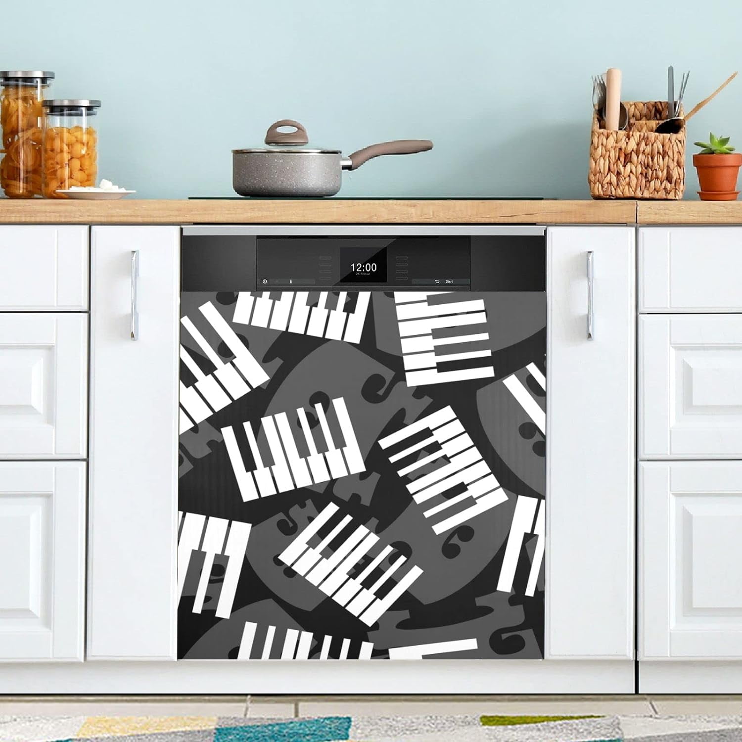 Wellsay Leopard Print Dishwasher Magnet Cover, Kitchen Dish Washer Door ...