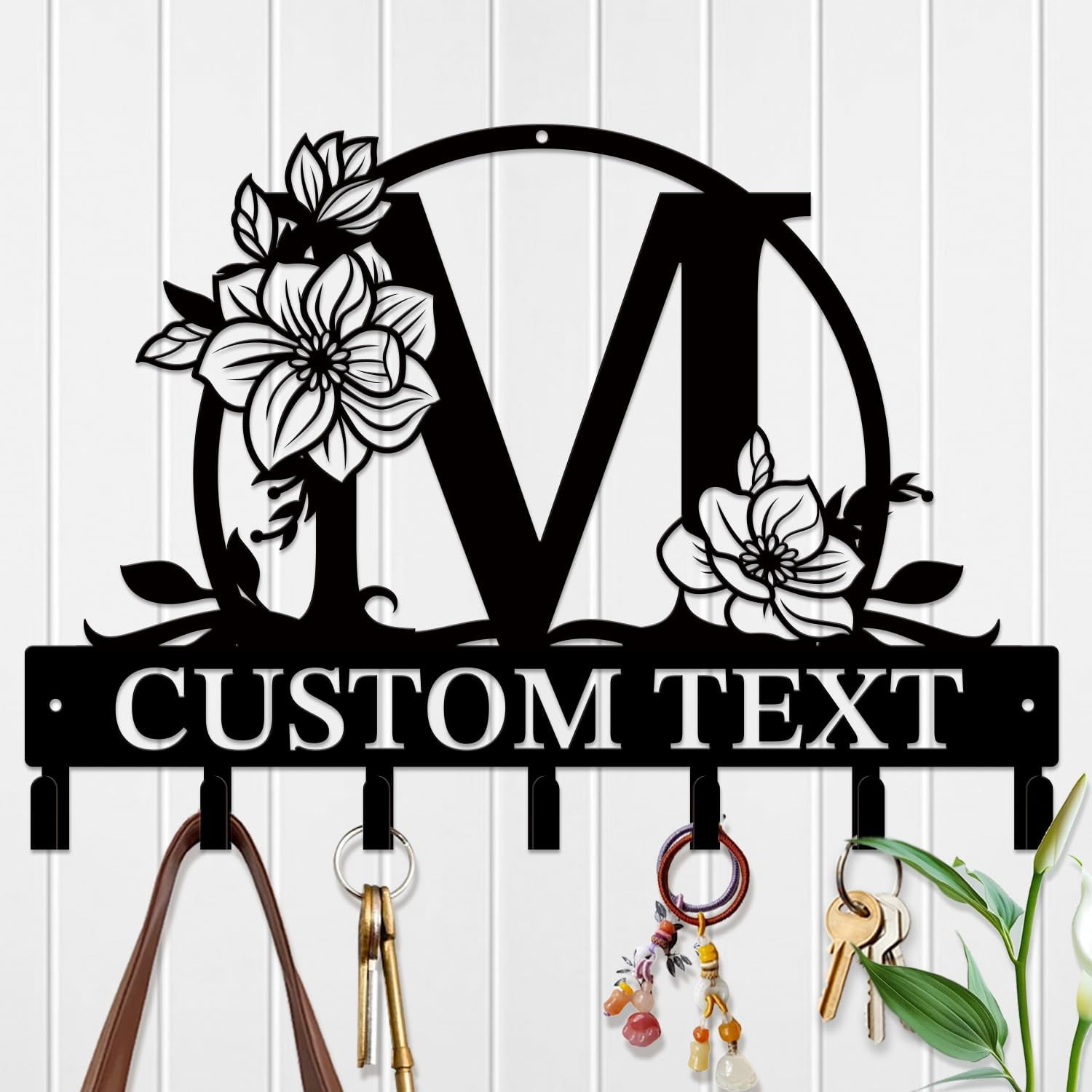 Wellsay Letter, rst letter of name,Metal Wall Keys Hooks,Letter Clothes ...