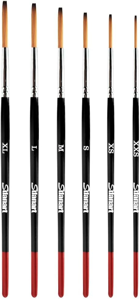 Wellsay Lettering Quill Brushes, 6 pcs Lettering Brushes for Sign ...