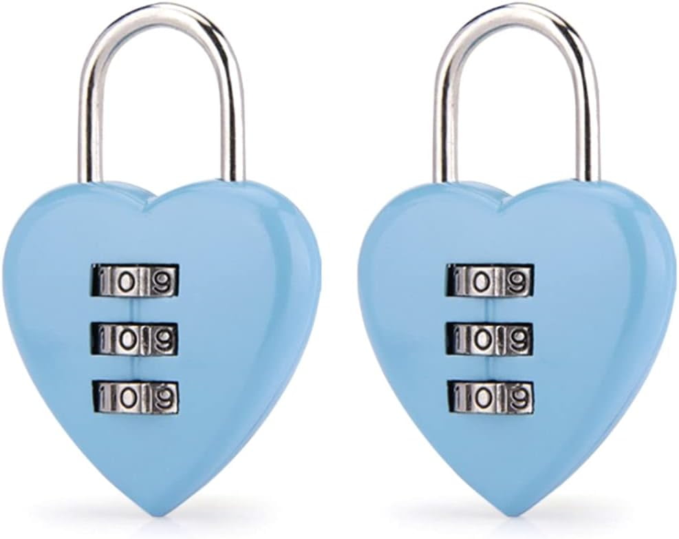 Wellsay Lovely Heart-Shape Combination Lock Keyless - Mini 3-Digit ...