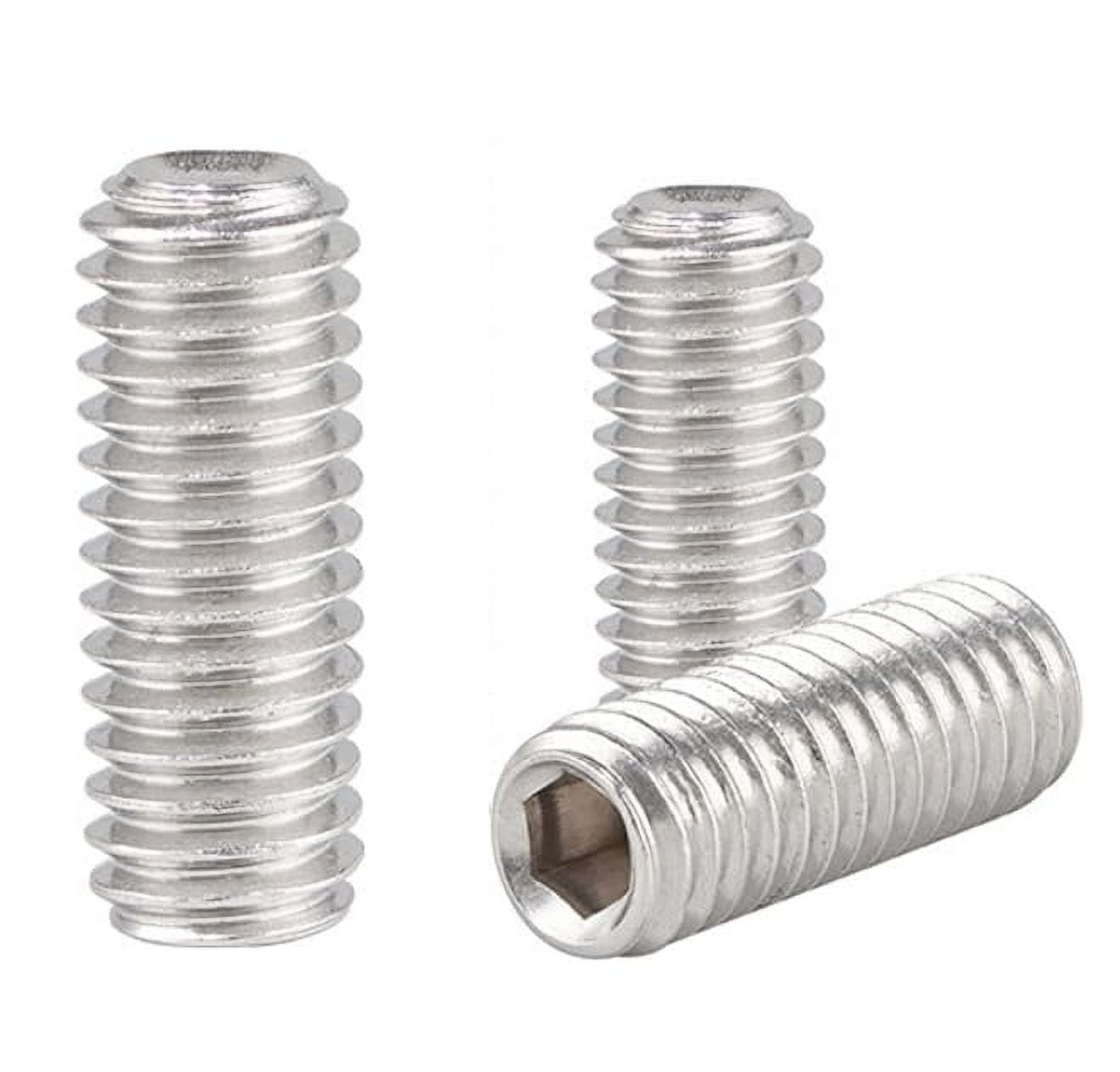 Wellsay M14-2x16mm Hex Socket Set Grub Screws,Headless Cup Point,Flat Point Grub Bolt,Internal ...