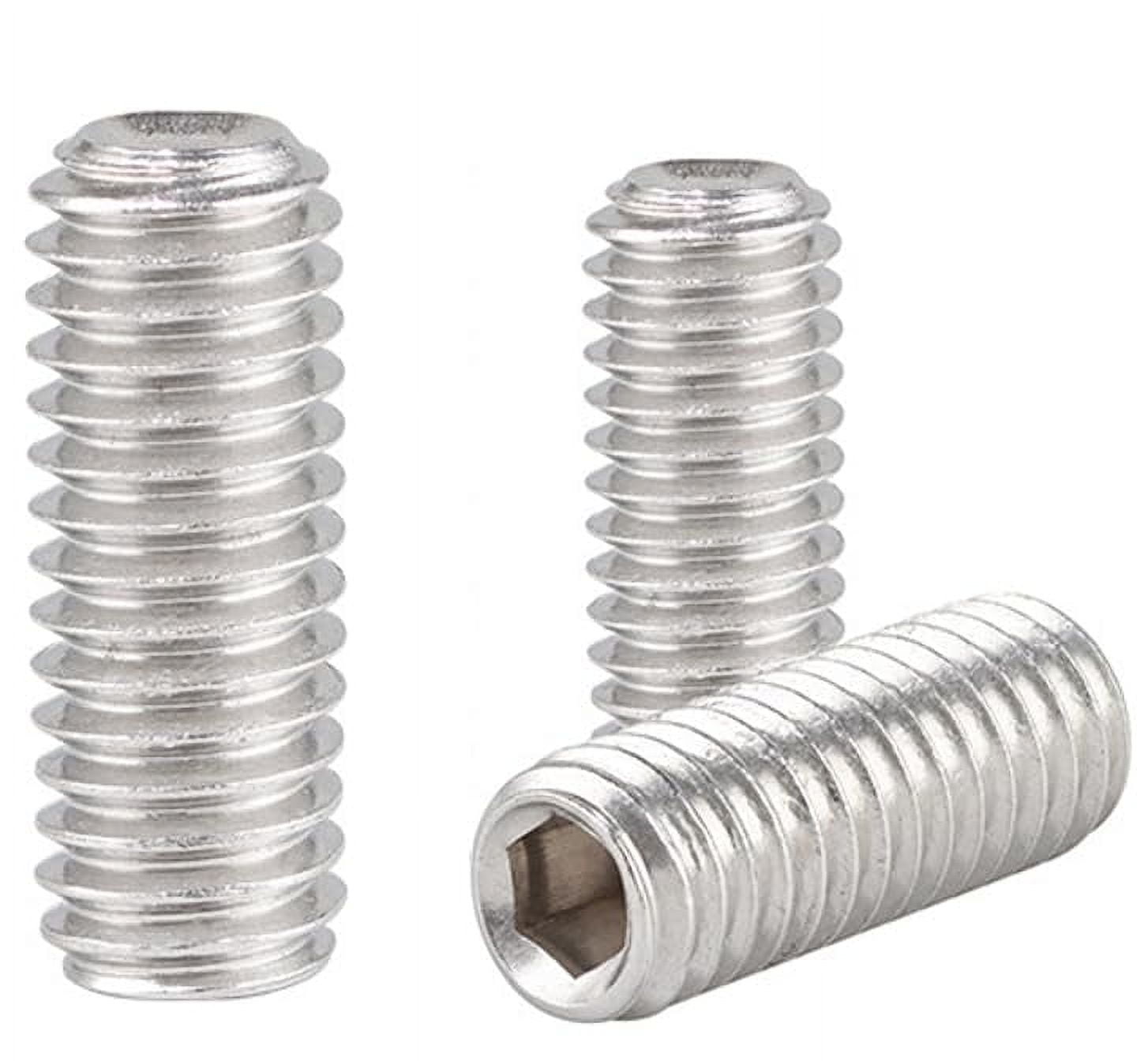 Wellsay M4x4mm Hex Socket Set Grub Screws,Headless Cup Point,Flat Point ...