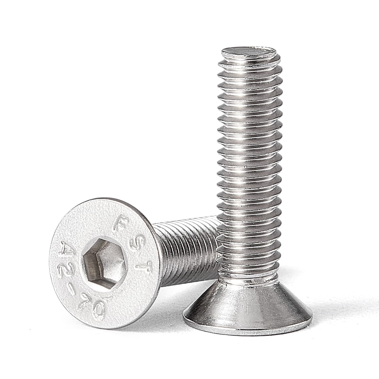 Wellsay M6-1.0 x 90mm Flat Head Hex Socket Cap Screws Countersunk Bolts, 304 Stainless Steel ...