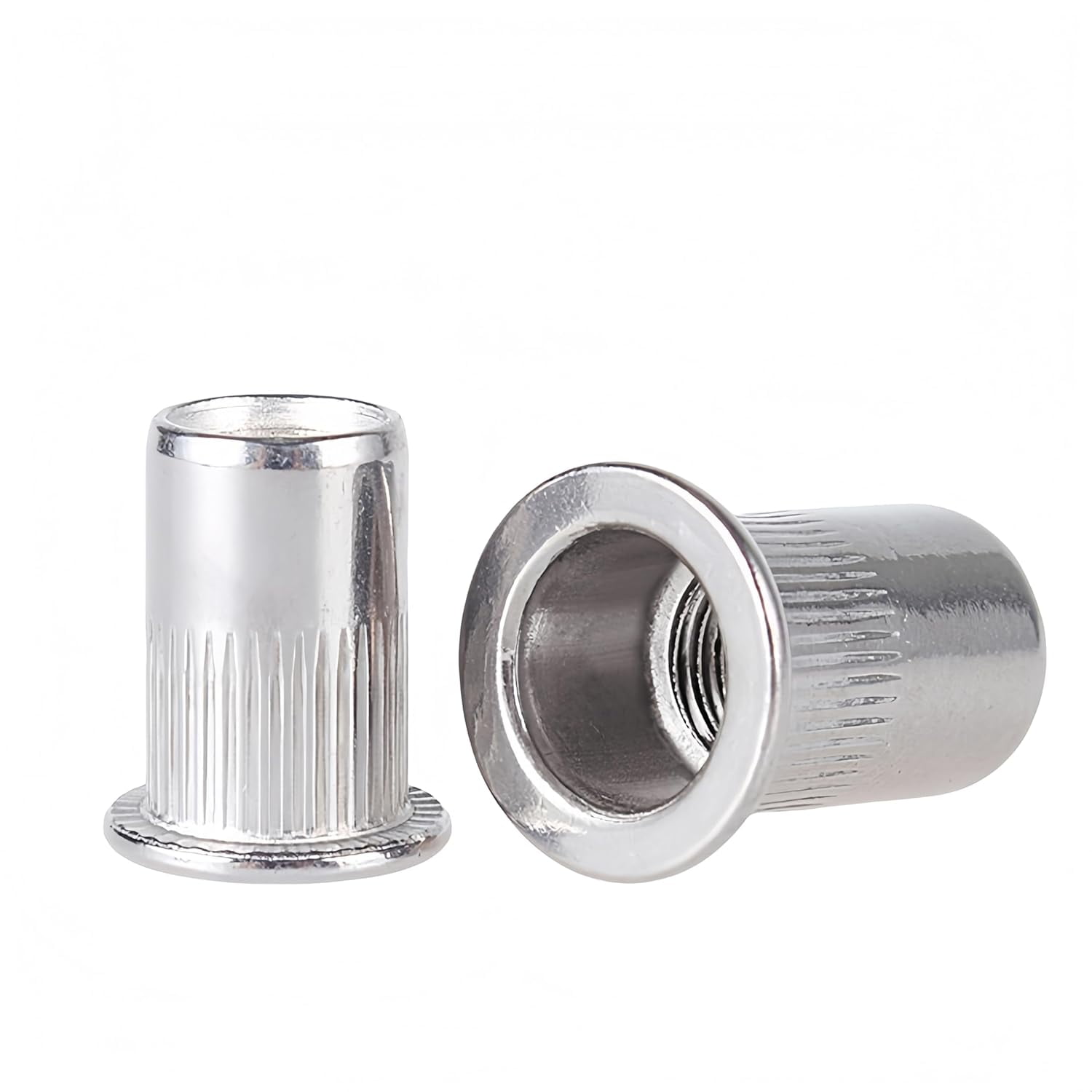 Wellsay M6 Threaded Rivet Nut, Flat Head Rivnuts Insert Nutsert, 304 Stainless Steel, 30Pcs ...
