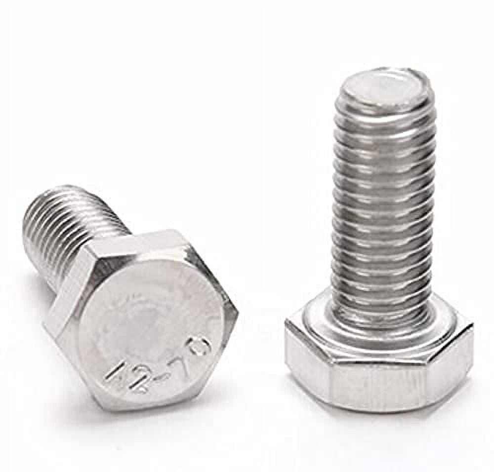 Wellsay M6 x 16mm Hex Bolt M6-1 x 16mm UNC Hex Head Screw Bolts A2-70(304) Stainless Steel Fully ...