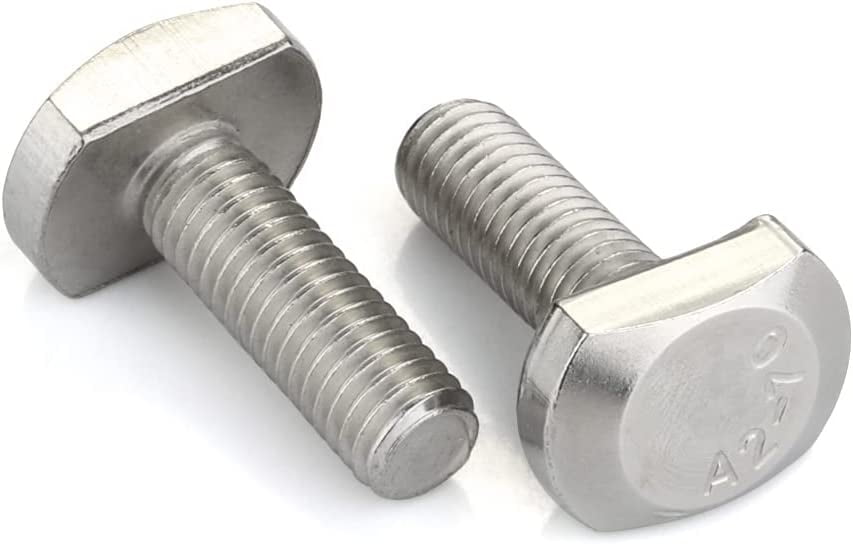 Wellsay M8 x 16mm T-Slot Drop-in Stud Sliding Bolts T Shape Screws, 304 ...