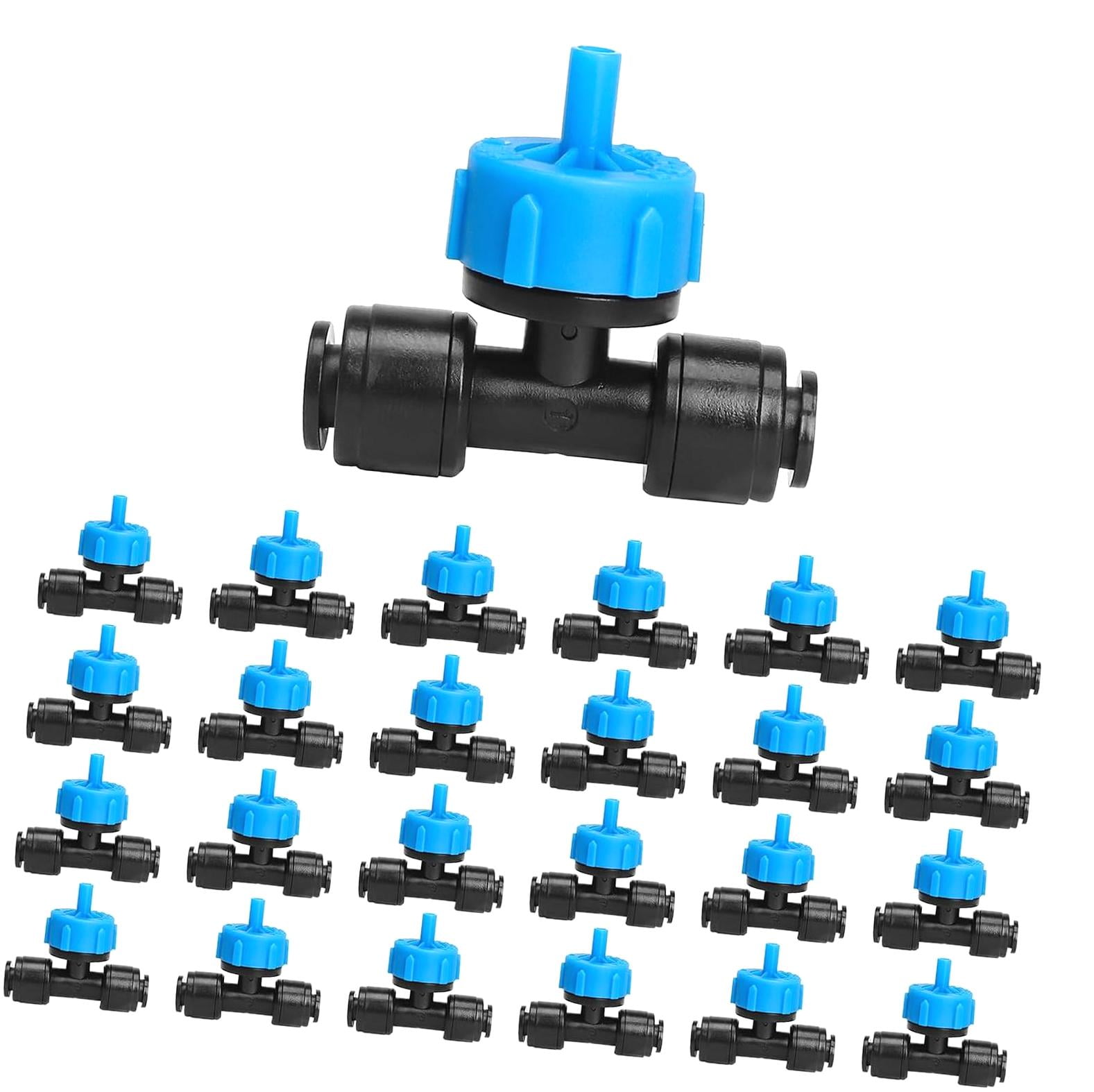 Wellsay MXIC 24 Pack Push-to-Fit Drip Irrigation Emitters, Leak-Proof ...