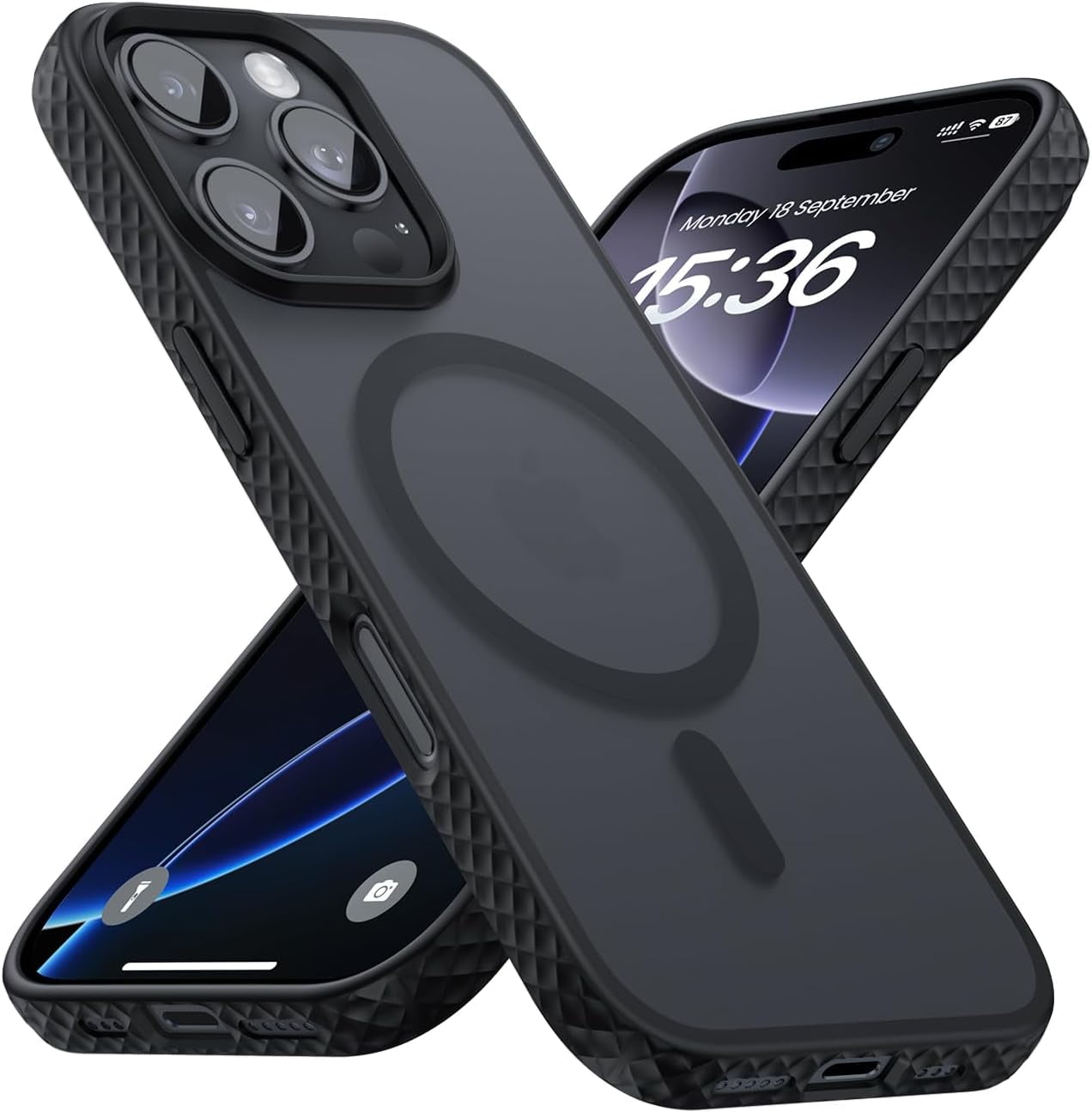 Wellsay Magnetic Case for iPhone 16 , for Magsafe - [Anti-Slip Edge ...