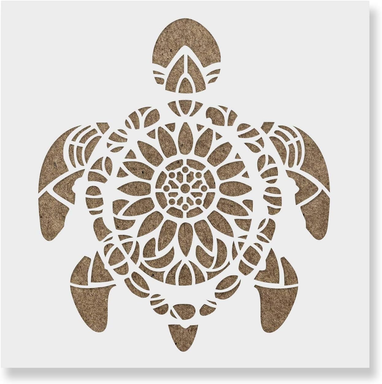 Wellsay Mandala Turtle Stencil - sh Stencil, Drawing Stencils, Large ...