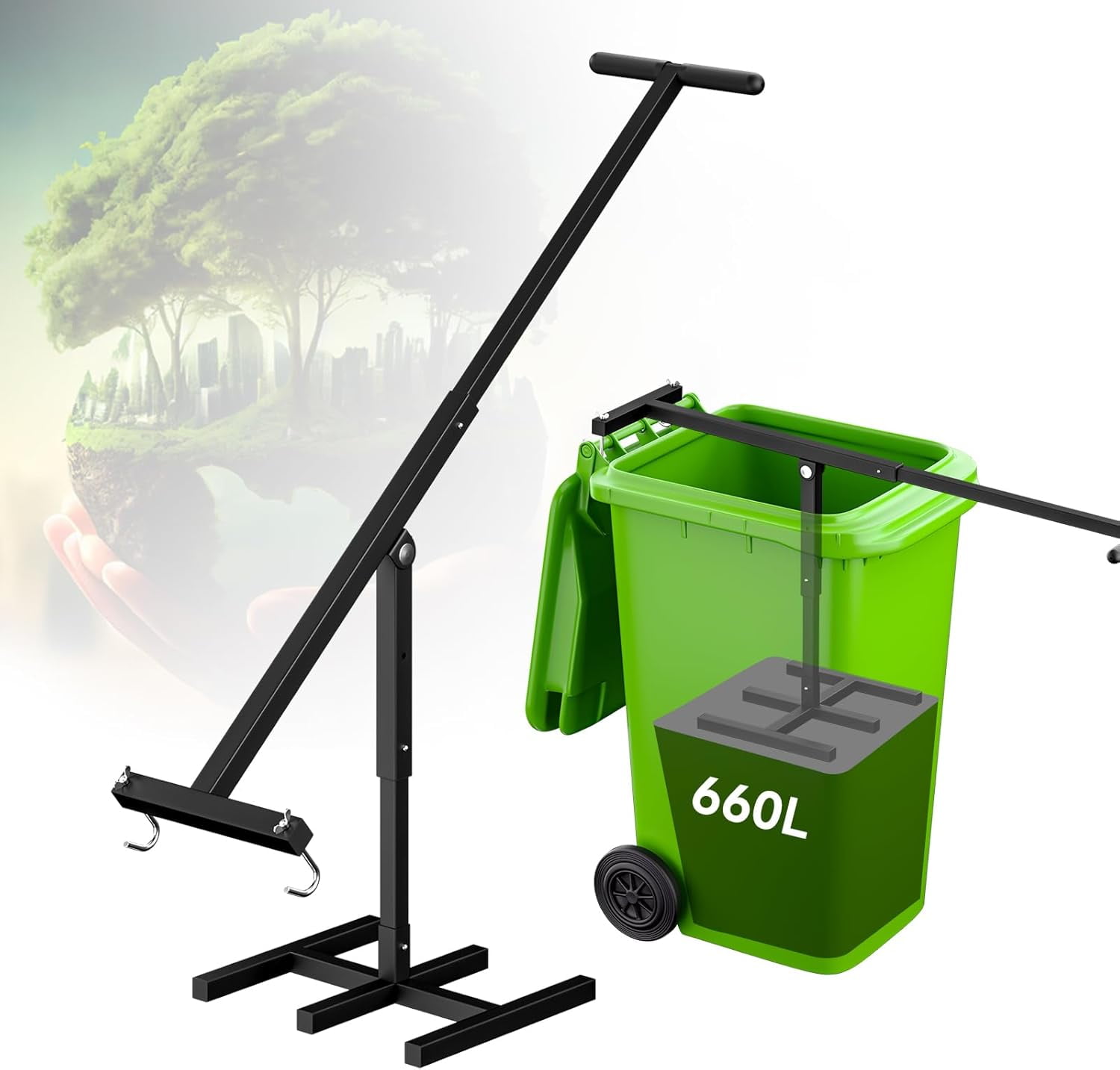 Wellsay Manual Trash Compactor, XL Scalable Trash Can Compactor Home ...