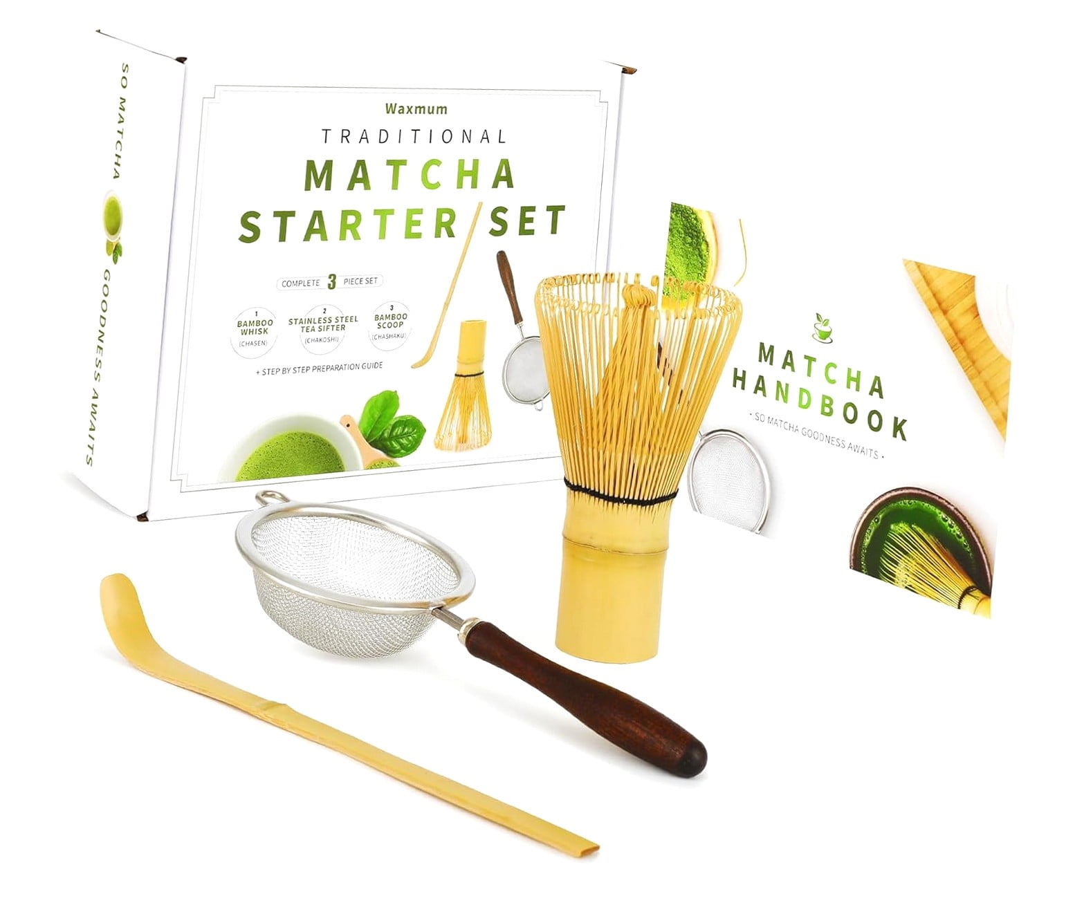 Wellsay Matcha Whisk, Matcha Whisk for Matcha Powder Handcrafted Chasen ...