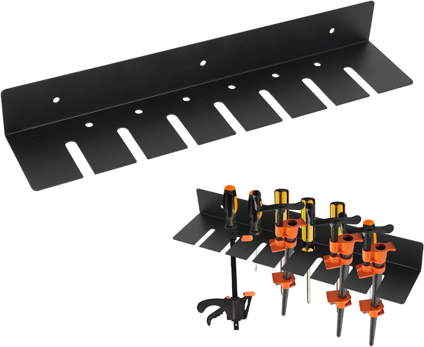 Wellsay Metal Hammer Holder, Hand Tool Organizer Wall Mount Storage ...