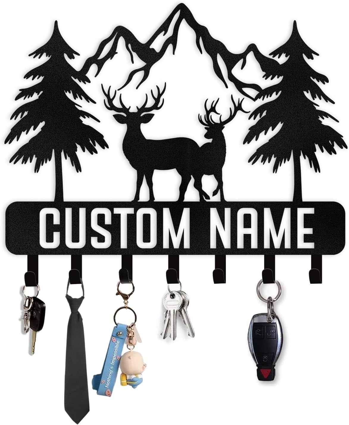 Wellsay Metal Key Holder for Wall | Key Holder Wall Mount | Name Bird ...