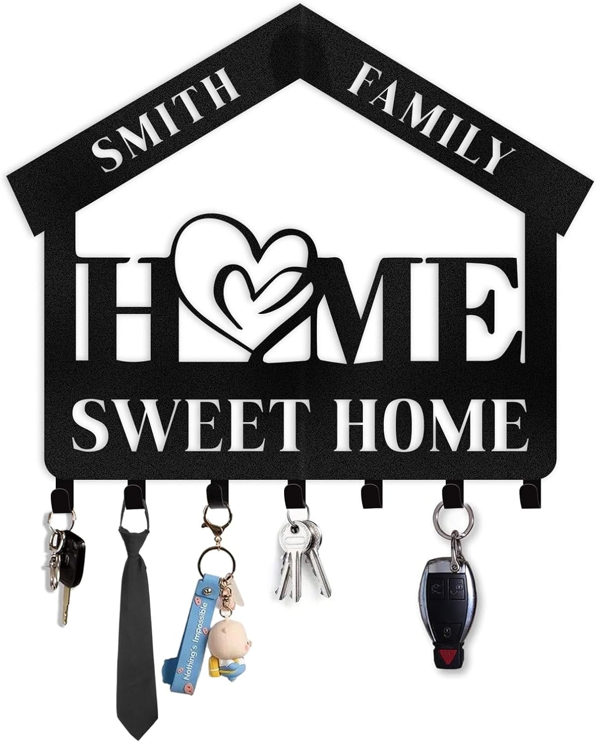 Wellsay Metal Key Holder for Wall | Key Holder Wall Mount | Name Bird ...