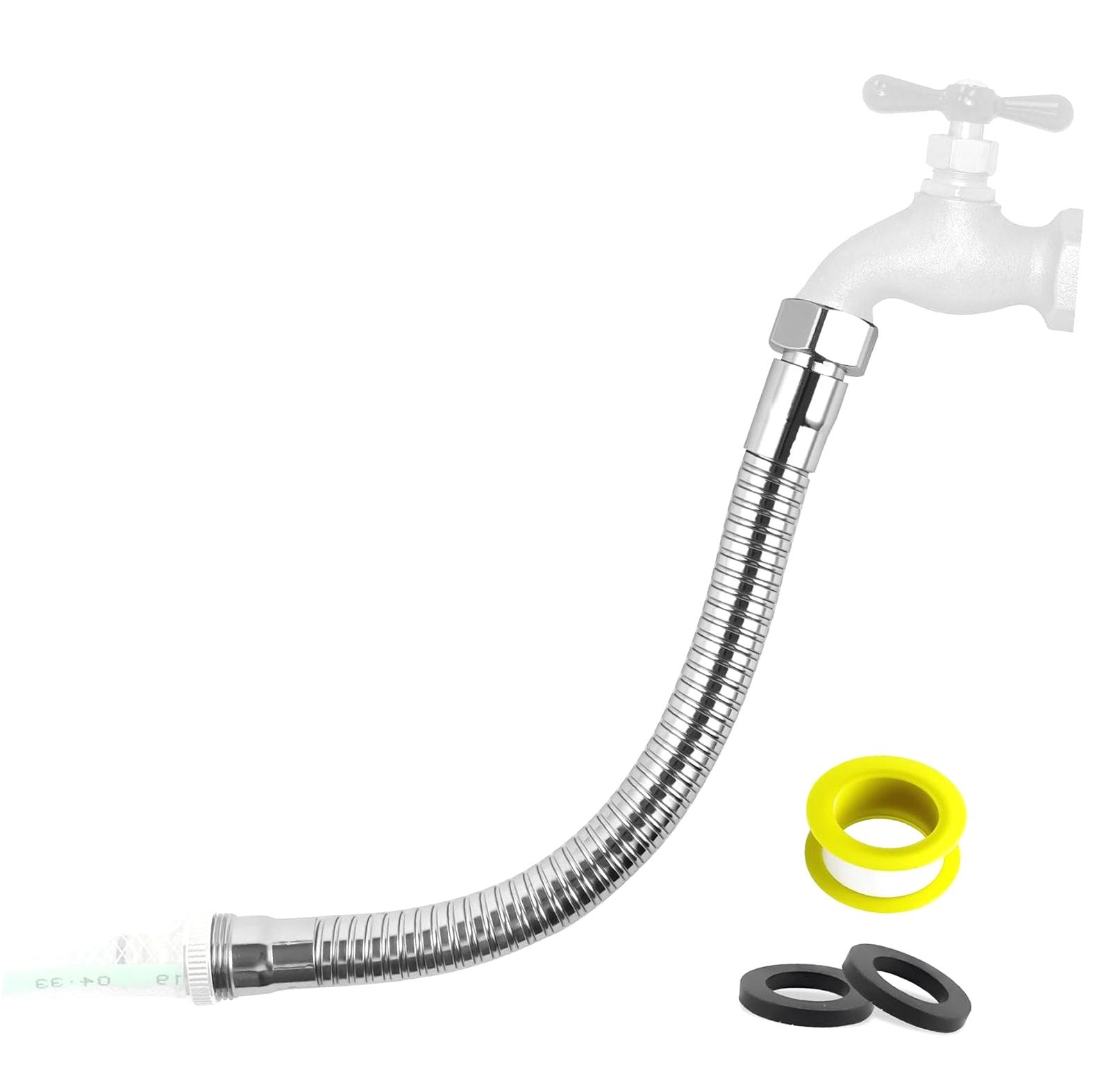 Wellsay All Metal Protector, Stainless Steel Flexible Hose Extension ...