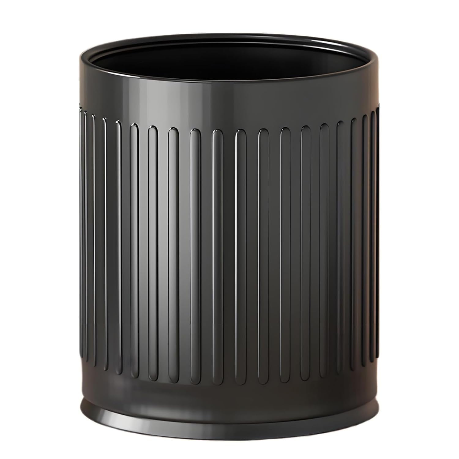 Wellsay Metal Trash Can, Double-Walled Waste Basket Hides The Trash Bag ...