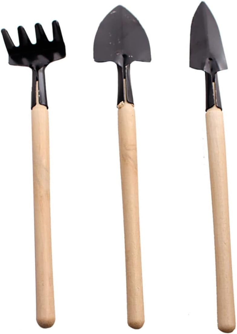 Wellsay Mini Garden Planting Rake Shovel Set Miniature Hand Planting ...